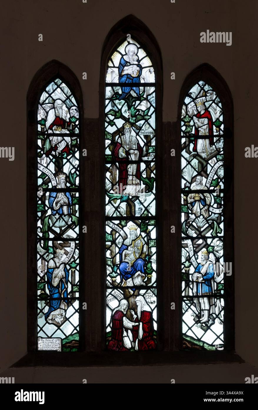 Tree of Jesse window, All Saints Church, Tinwell, Rutland, England, UK ...