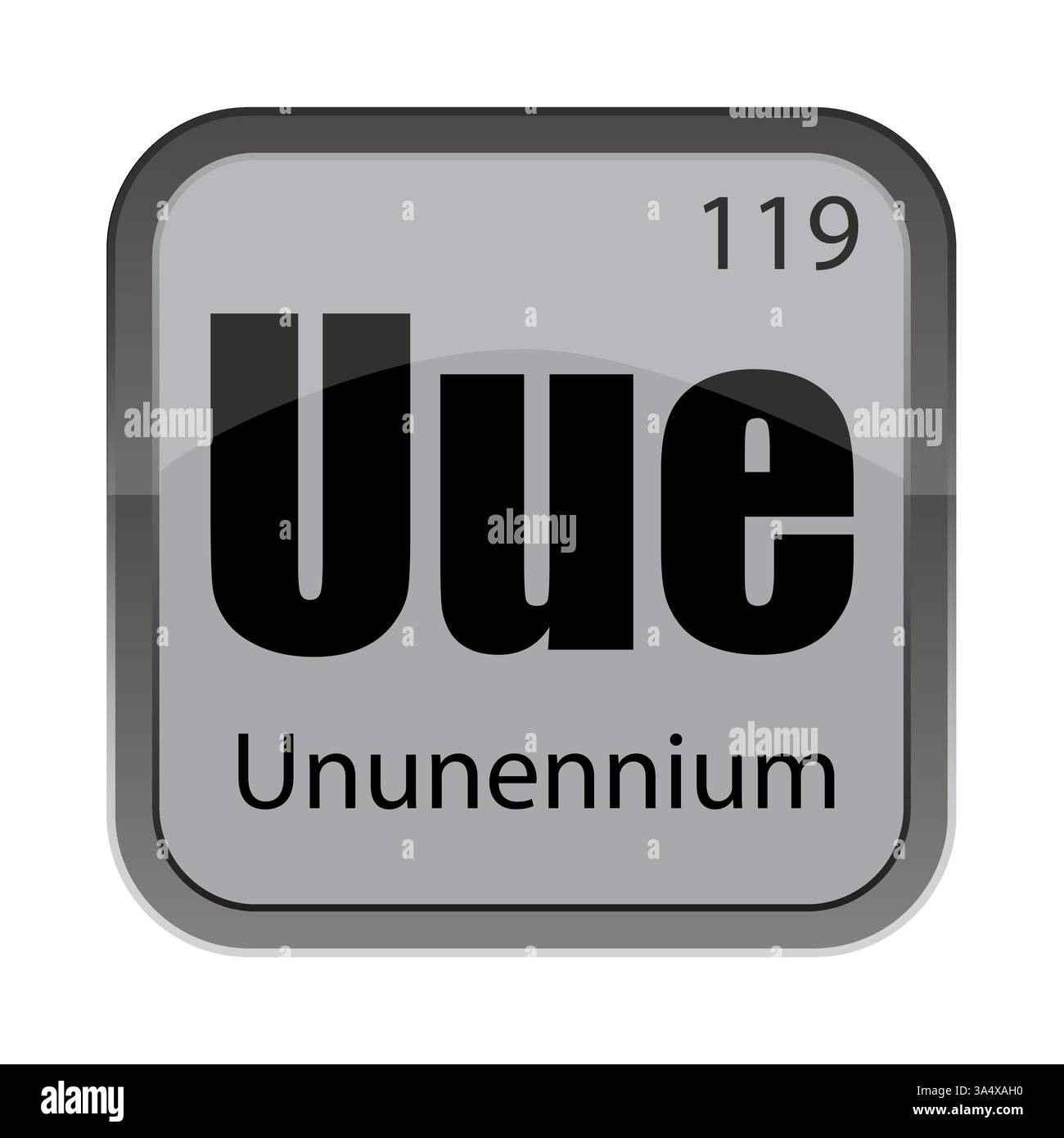 Ununennium element icon. Uue symbol. Number 119. Vector periodic table ...