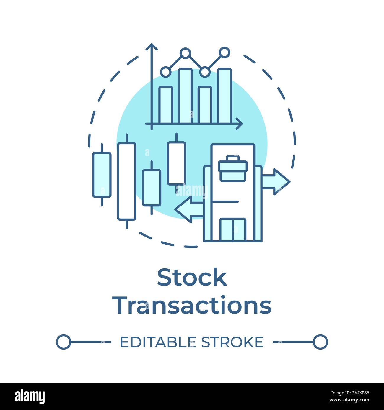 Stock transactions soft blue concept icon Stock Vector Image & Art - Alamy