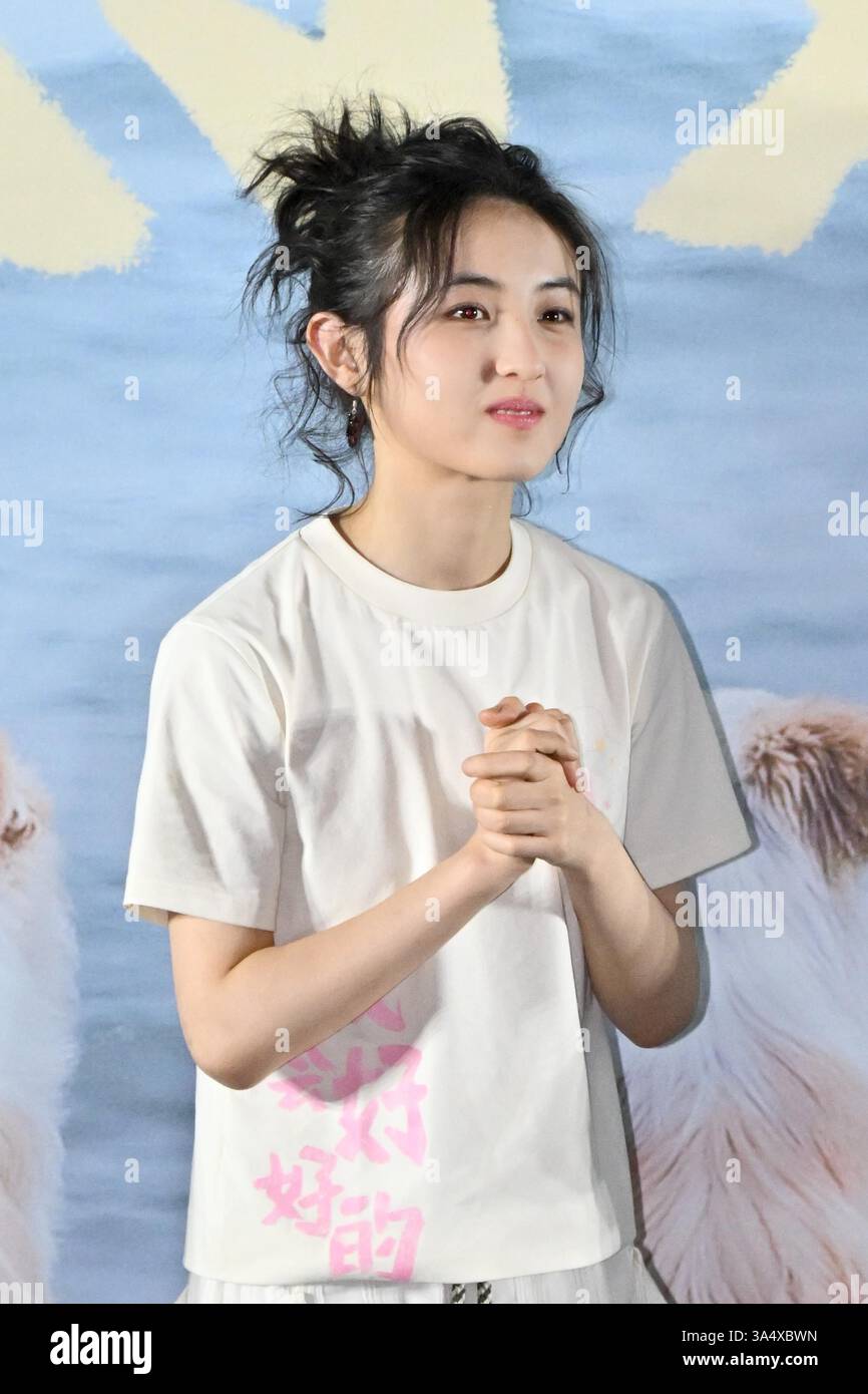 Chinese actress Zhang Zifeng attends an activity in Beijing, China, 16 ...