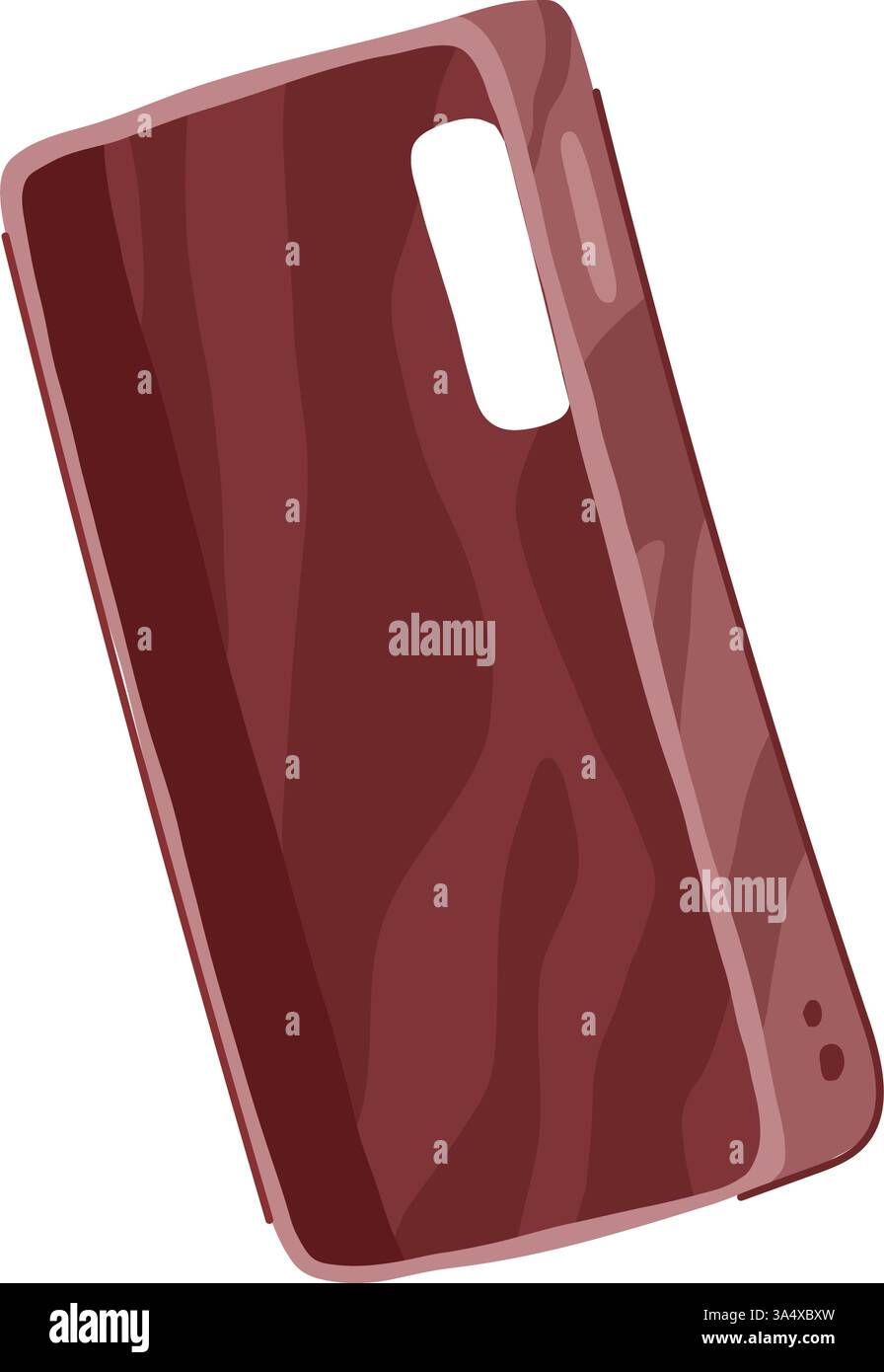 bamboo phone case wooden cartoon vector illustration Stock Vector Image ...