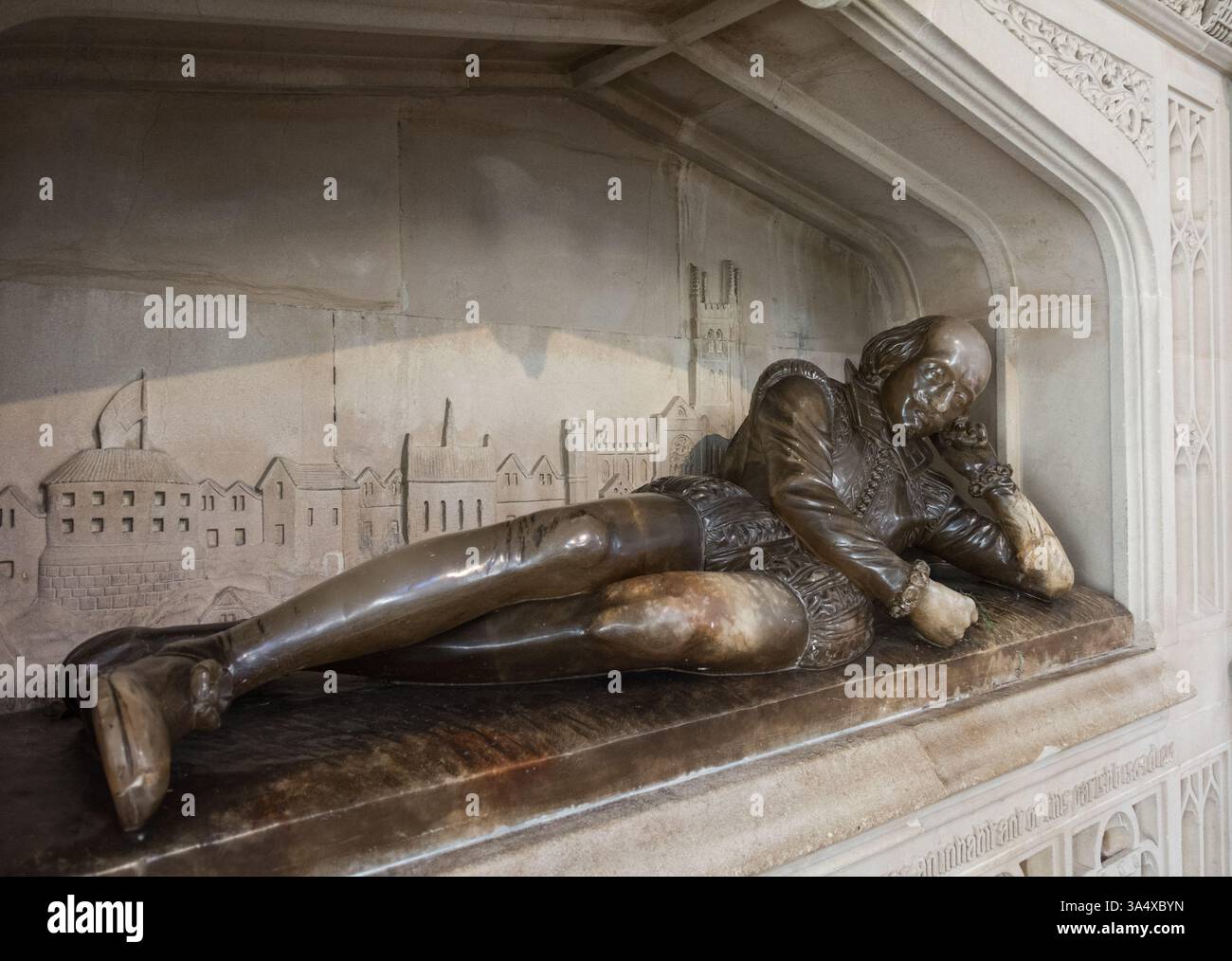 A lifesize alabaster statue of William Shakespeare by Henry McCarthy in ...