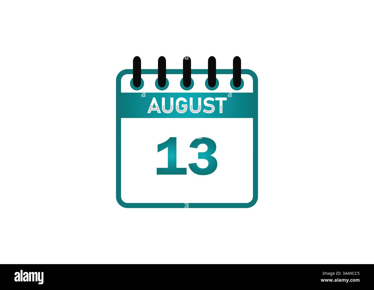 August 13 Calendar Image – Important Dates, Events, and Holidays Stock ...