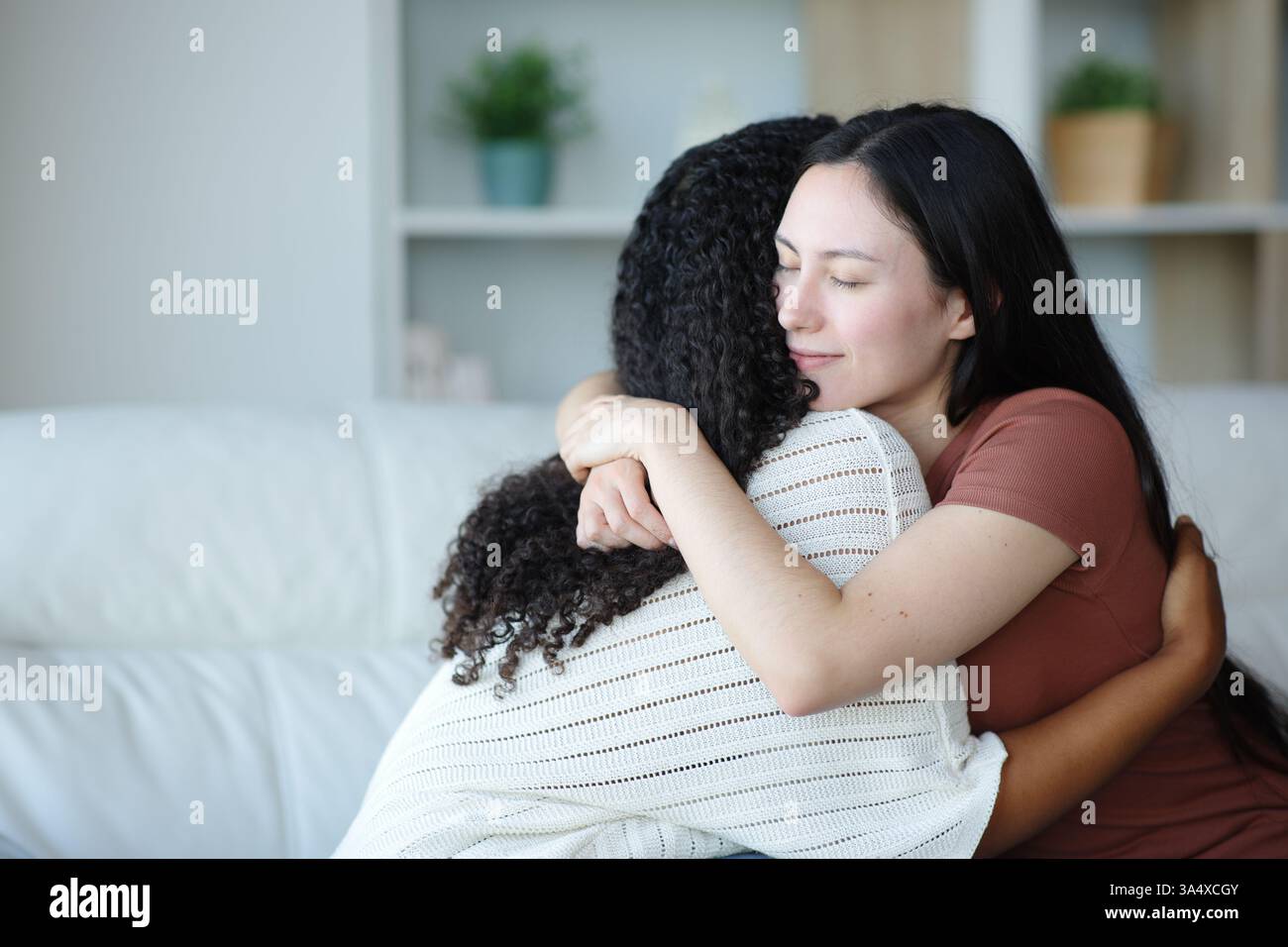 Asian teenager girl hug hi-res stock photography and images - Alamy