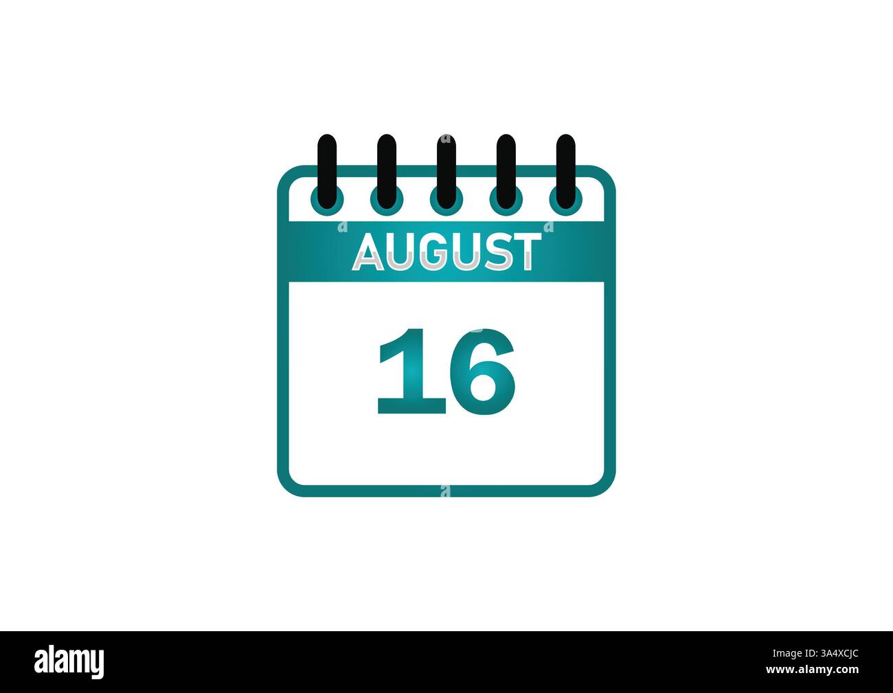 16 august calendar icon Stock Vector Images - Alamy