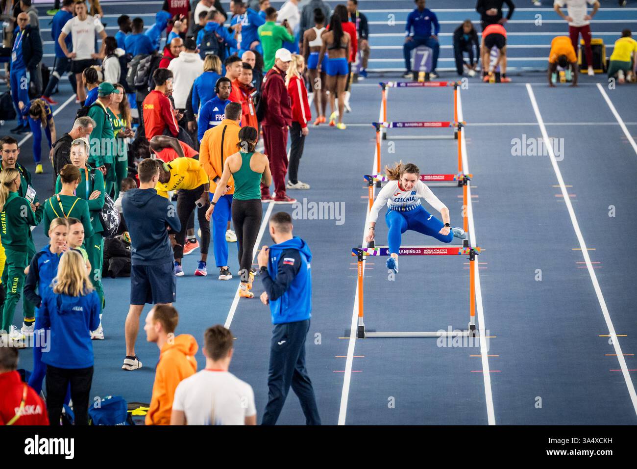 Czech athlete Helena Jiranova during training before the 20th World ...