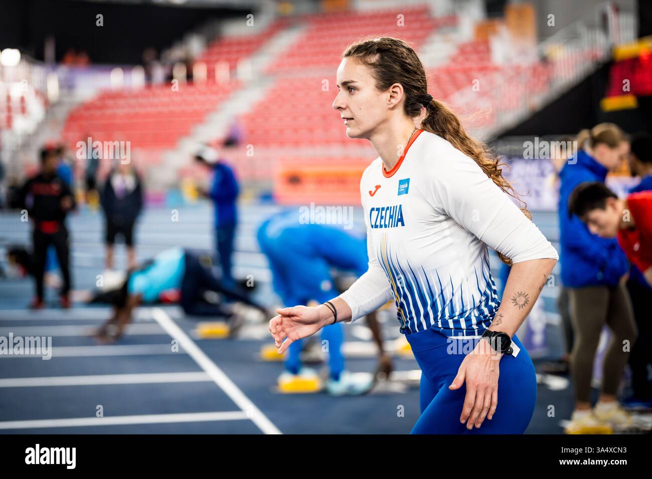 Czech athlete Helena Jiranova during training before the 20th World ...