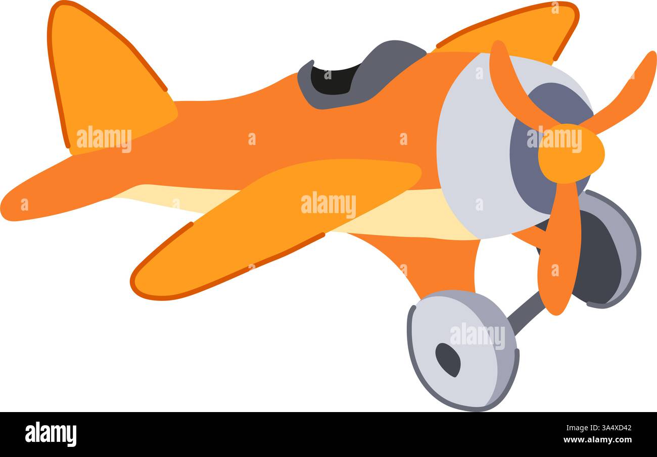 metal plane toy cartoon vector illustration Stock Vector Image & Art ...