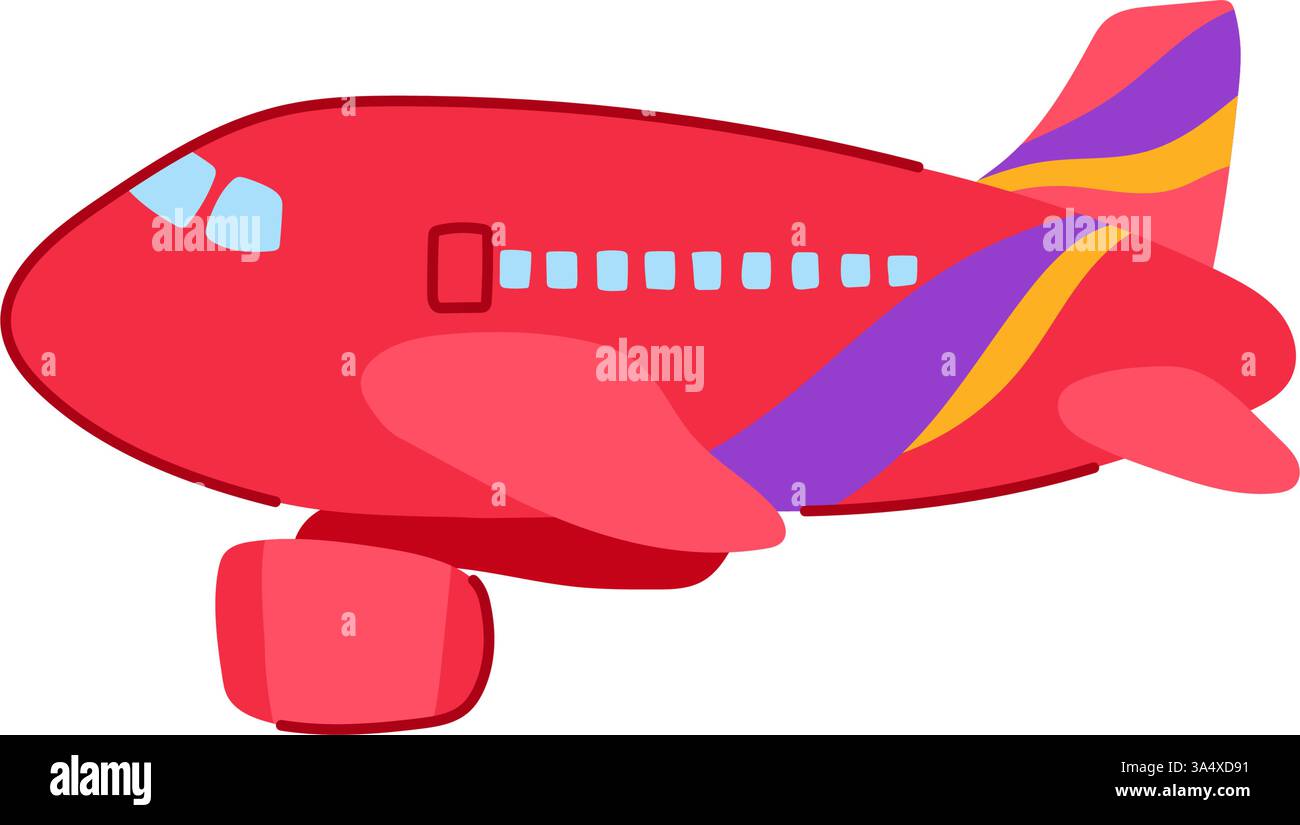 flying plane toy cartoon vector illustration Stock Vector Image & Art ...