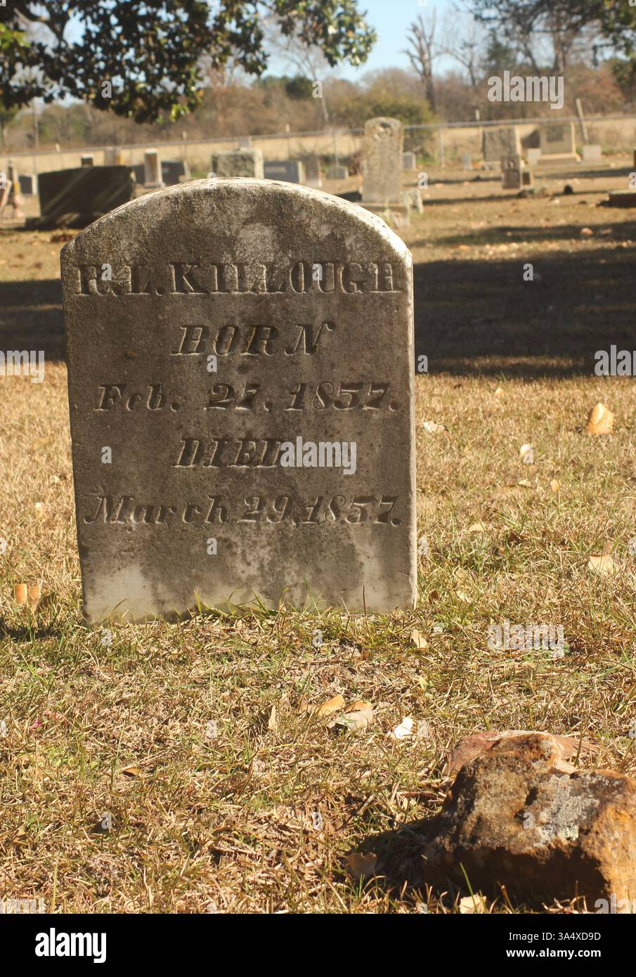 Bullard TX - January 11, 2025: Historic Headstones at Larissa Cemetery ...