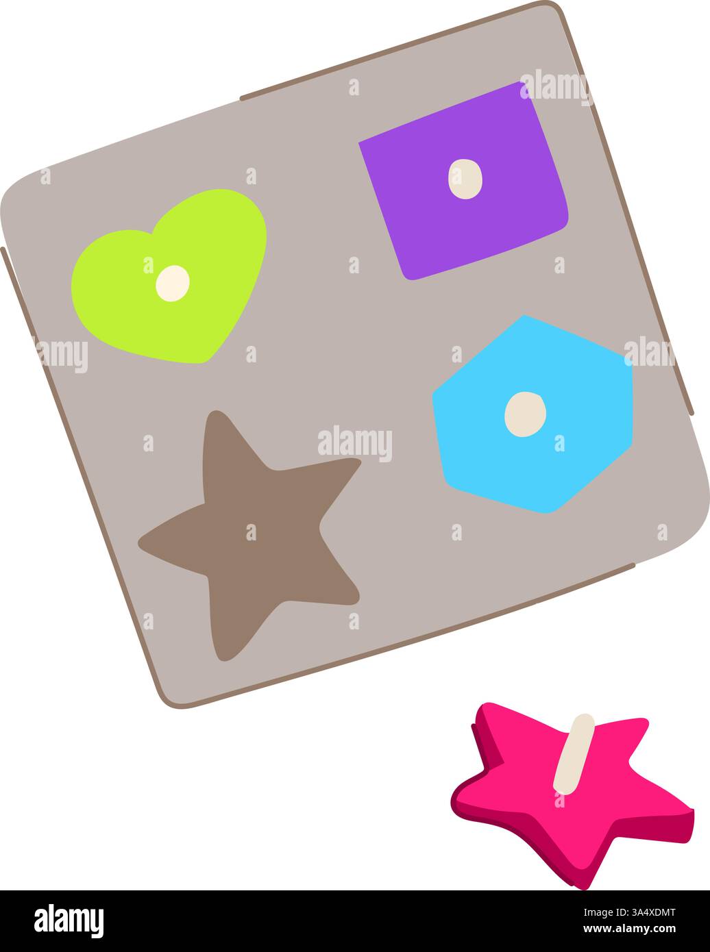 strategy puzzles toy cartoon vector illustration Stock Vector Image ...