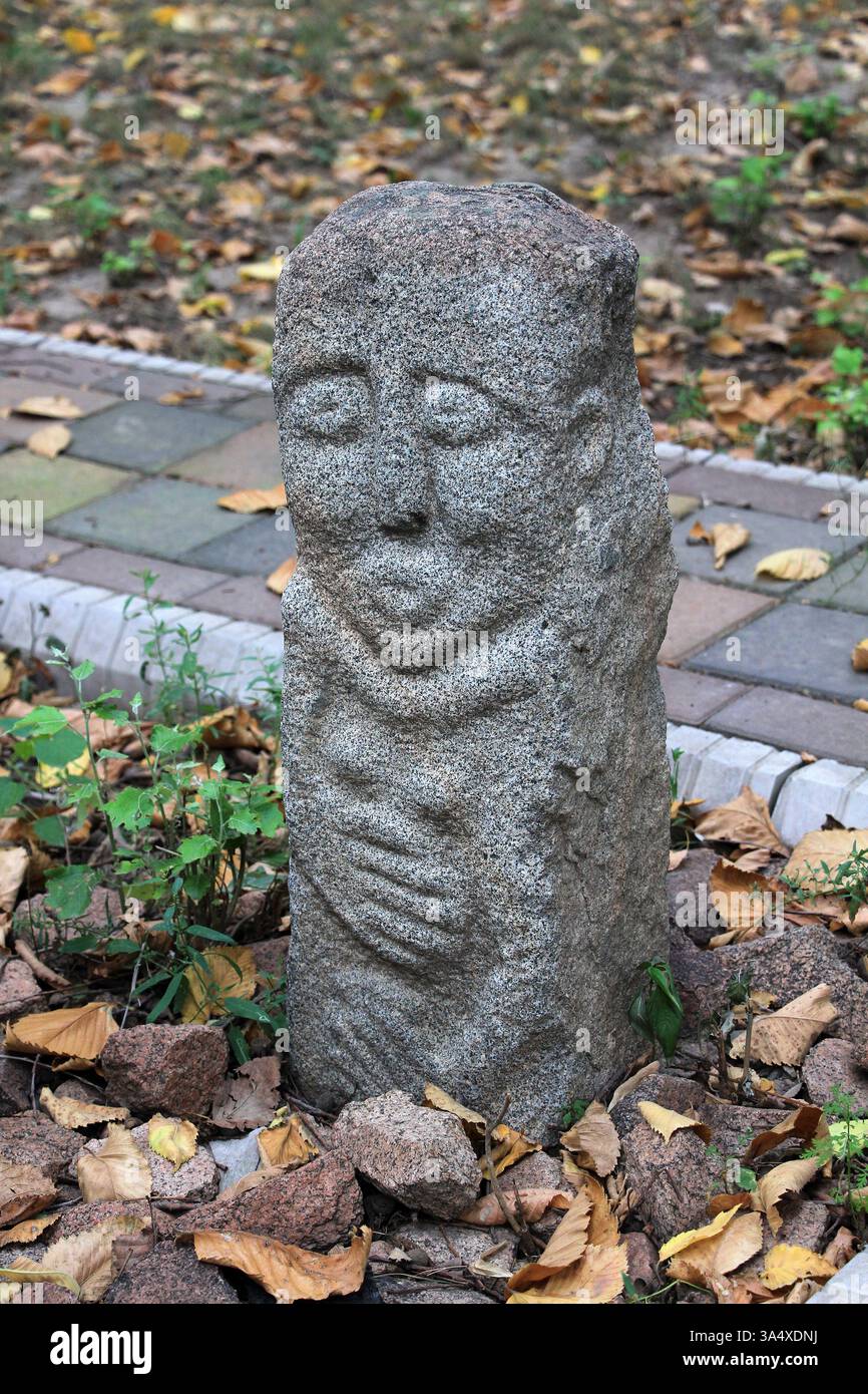 Balbal, located in a park in Almaty, Kazakhstan. The human statue known ...