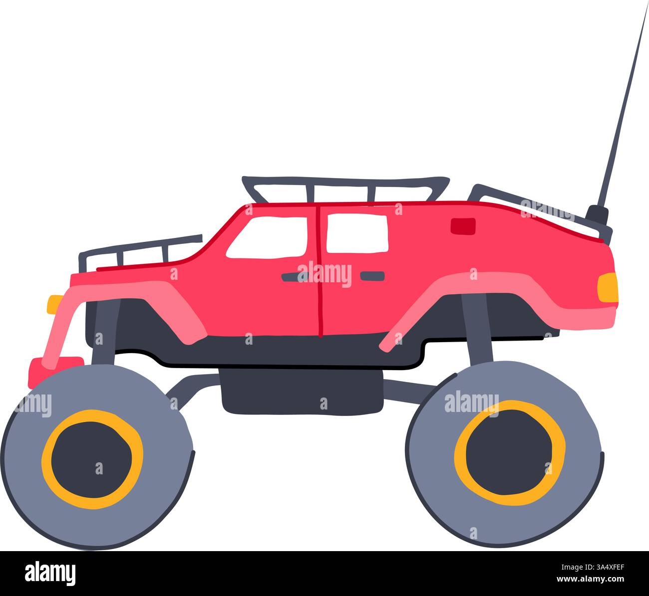 speed rc car toy cartoon vector illustration Stock Vector Image & Art ...