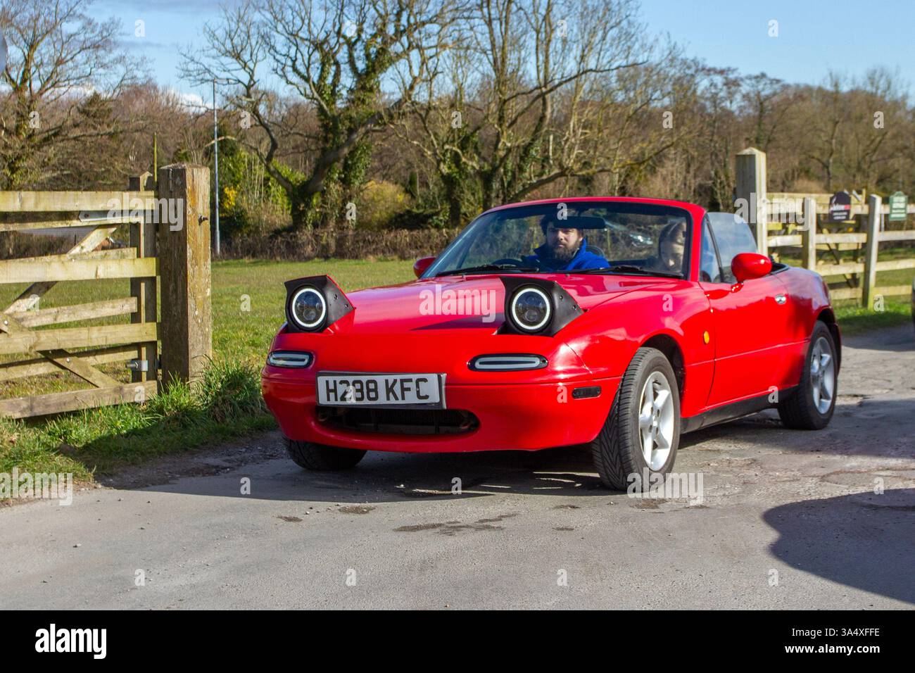 1991 90s nineties Mazda Mx-5 Red Car Roadster Petrol 1597 cc with ...