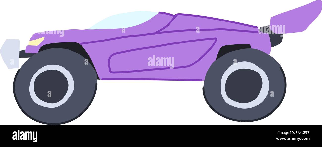 rechargeable rc car toy cartoon vector illustration Stock Vector Image ...