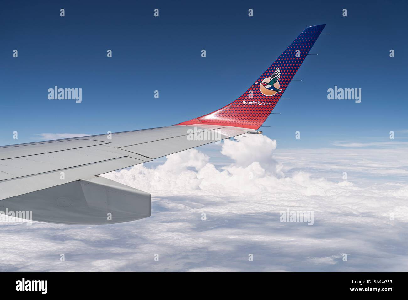 Flyairlink.com, logo of Airlink, a South African regional airline, seen ...