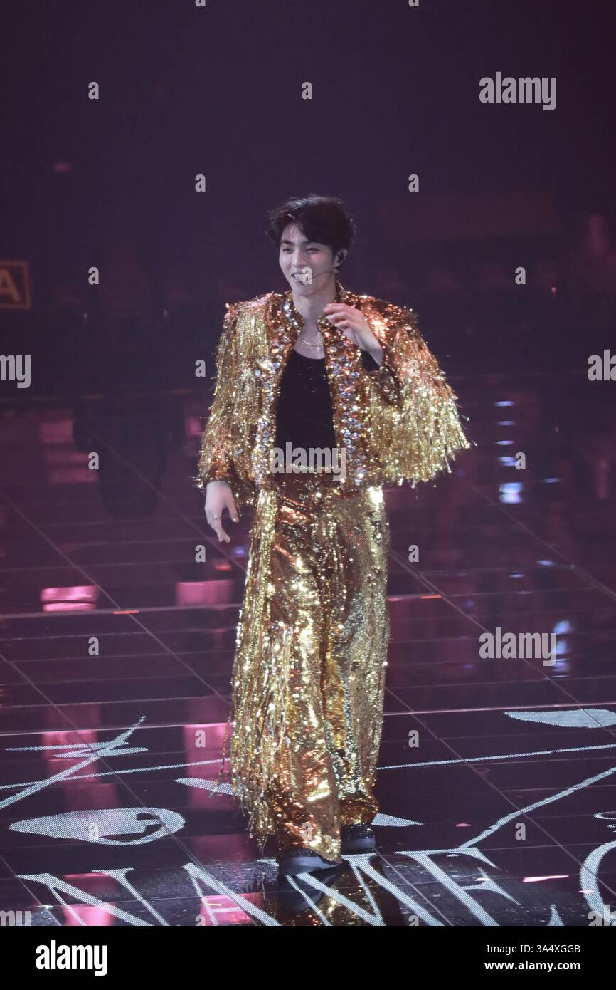 Taiwanese singer and actor Chen Linong holds a concert in Wuhan City ...