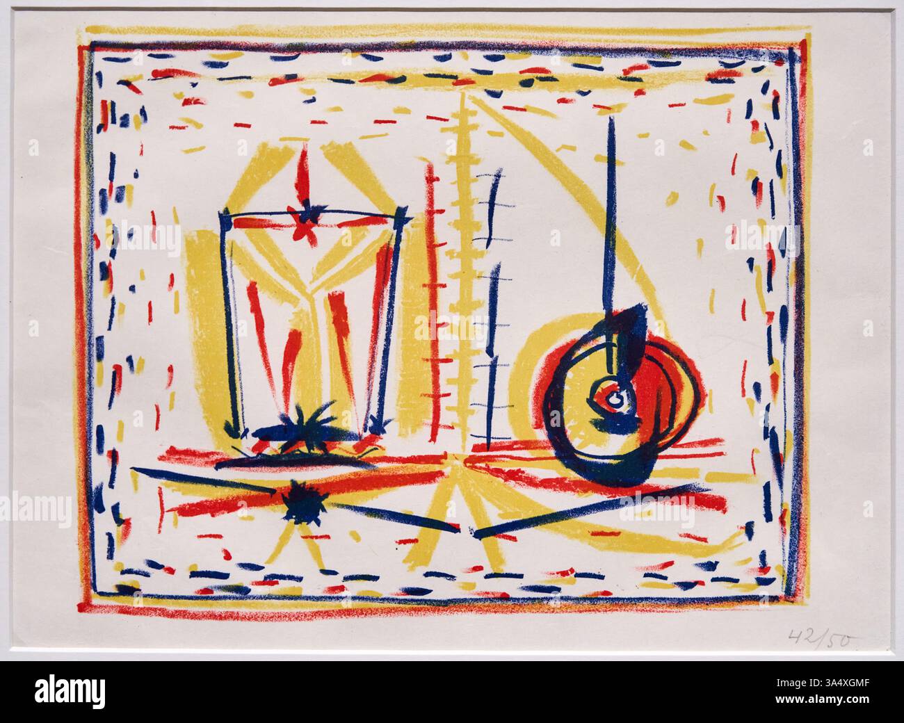 Composition of glass and apple, Dans l'atelier, 1946, Lithography ...