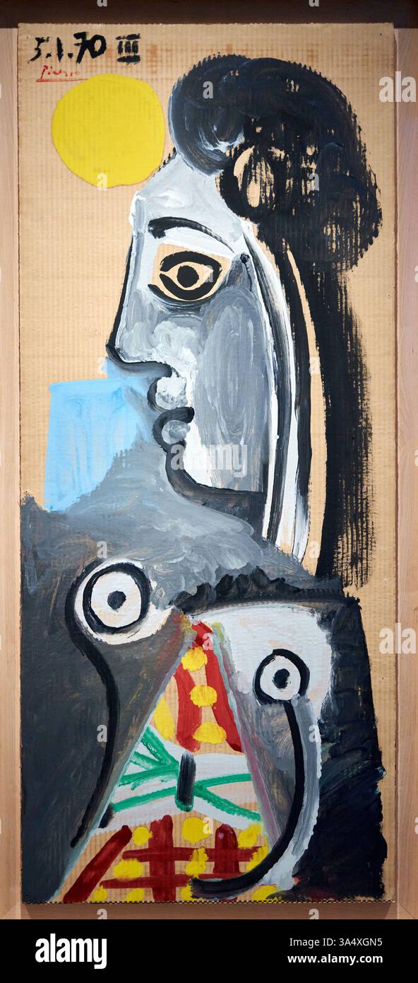 Seated woman, 1970, Oil on corrugated cardboard, Pablo Picasso (1881 ...
