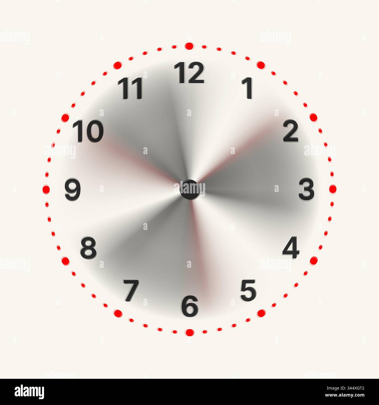 Classic watch dial with very fast spinning hands. Concept of ...