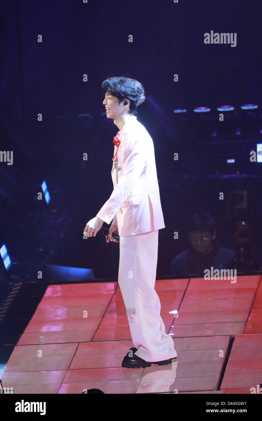 Taiwanese singer and actor Chen Linong holds a concert in Wuhan City ...