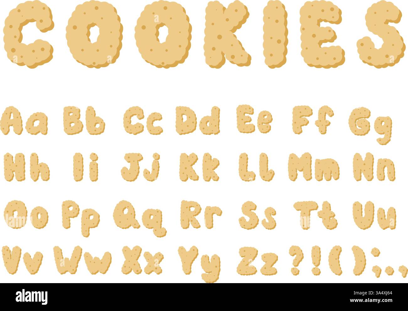 English alphabet cracker cookies vector graphics Stock Vector Image ...