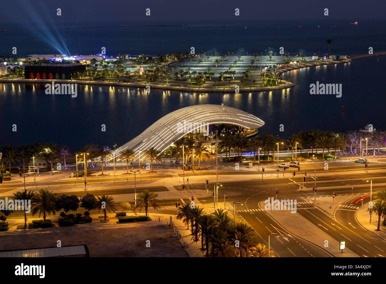 Beefbar Doha Al Maha Island Lusail Marina Yacht club Qatar Stock Photo ...