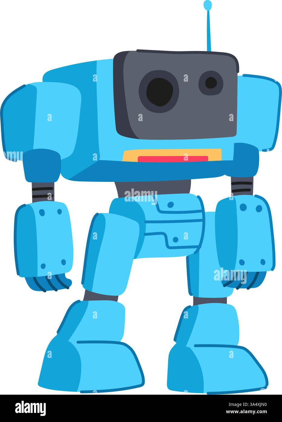 educational robot toy cartoon vector illustration Stock Vector Image ...