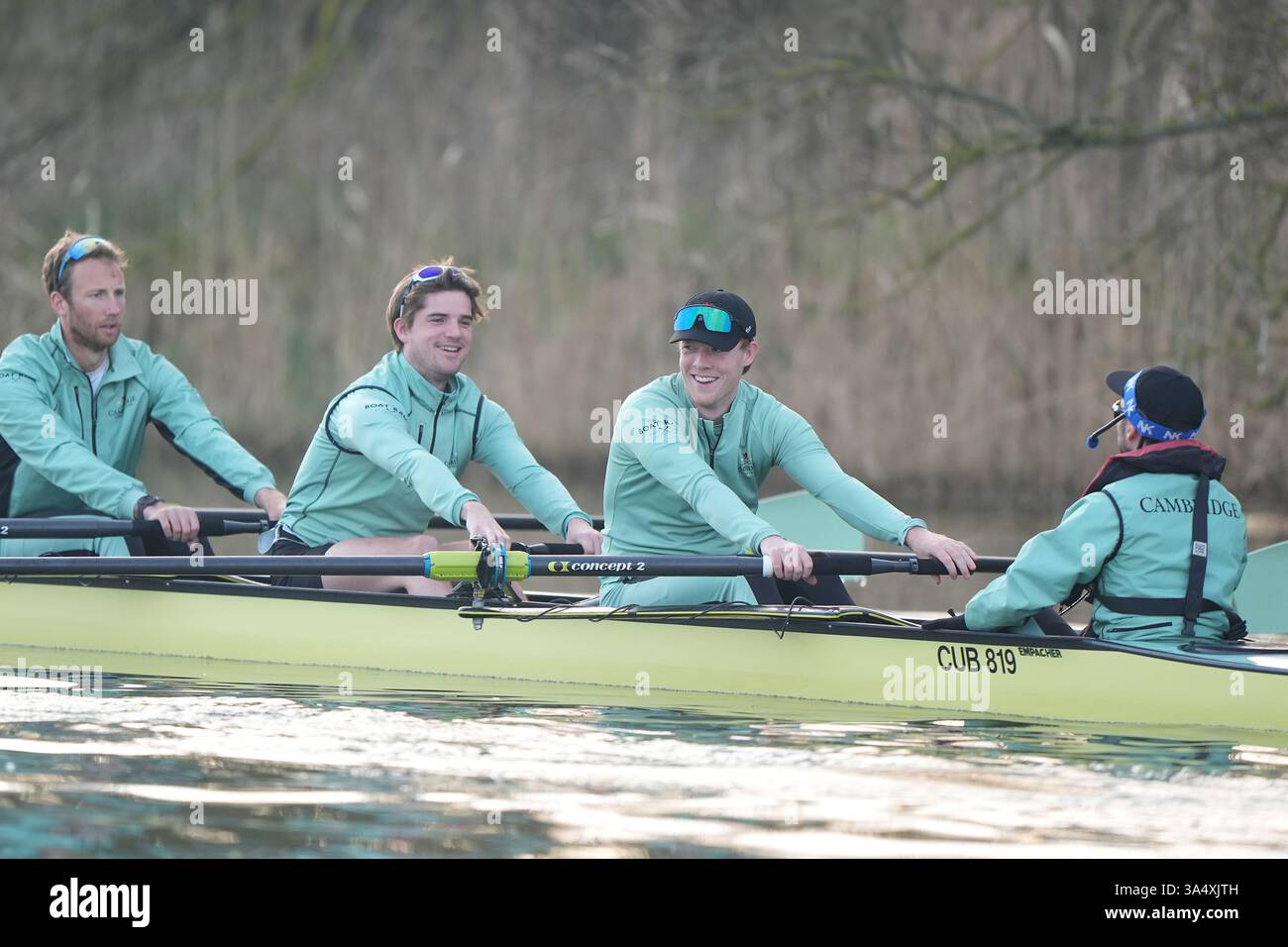 (left to right) Cambridge University's James Robson, Luca Ferraro ...