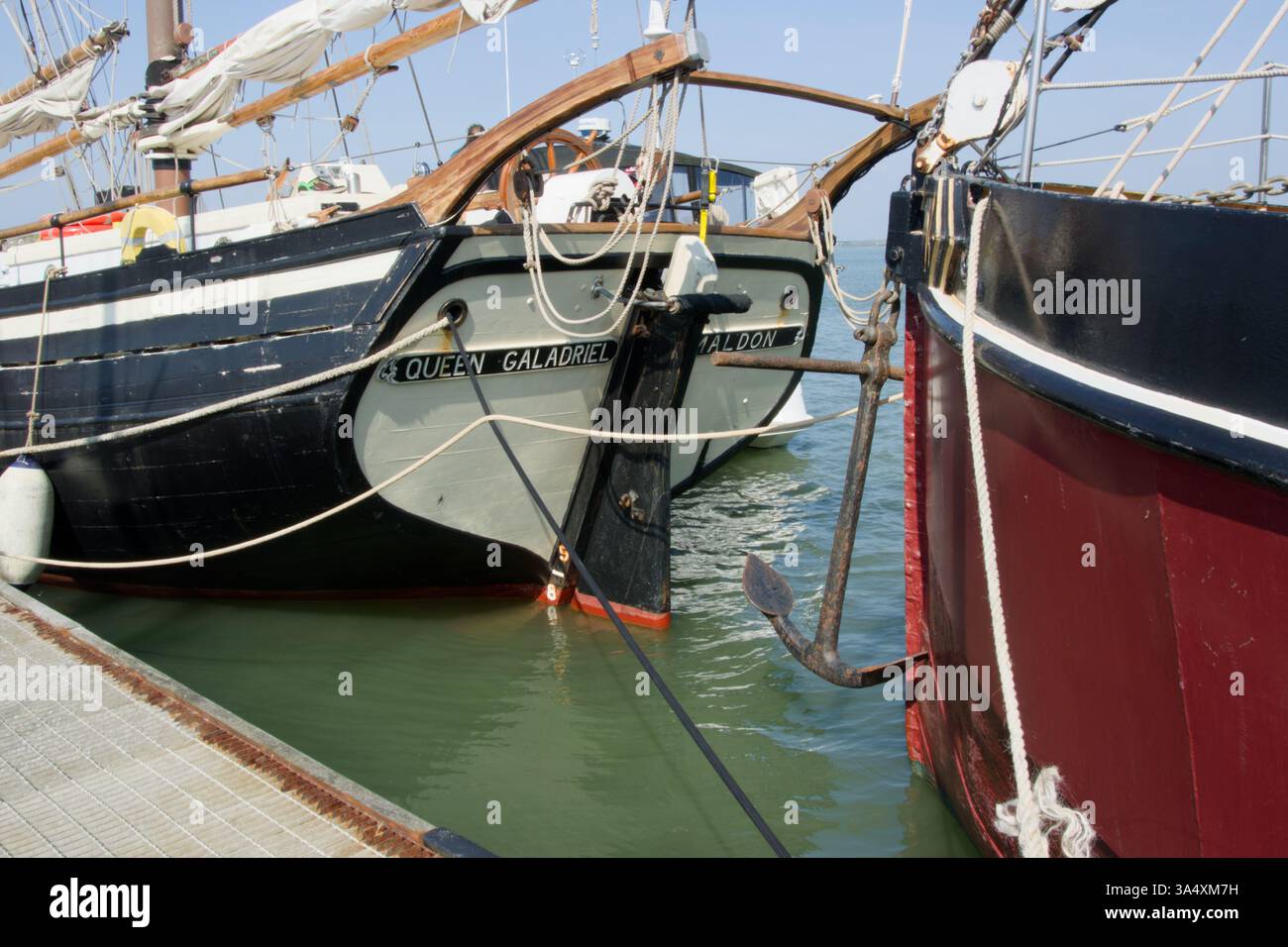 Historic sailing vessels together in Harwich, Essex - Thames sailing ...