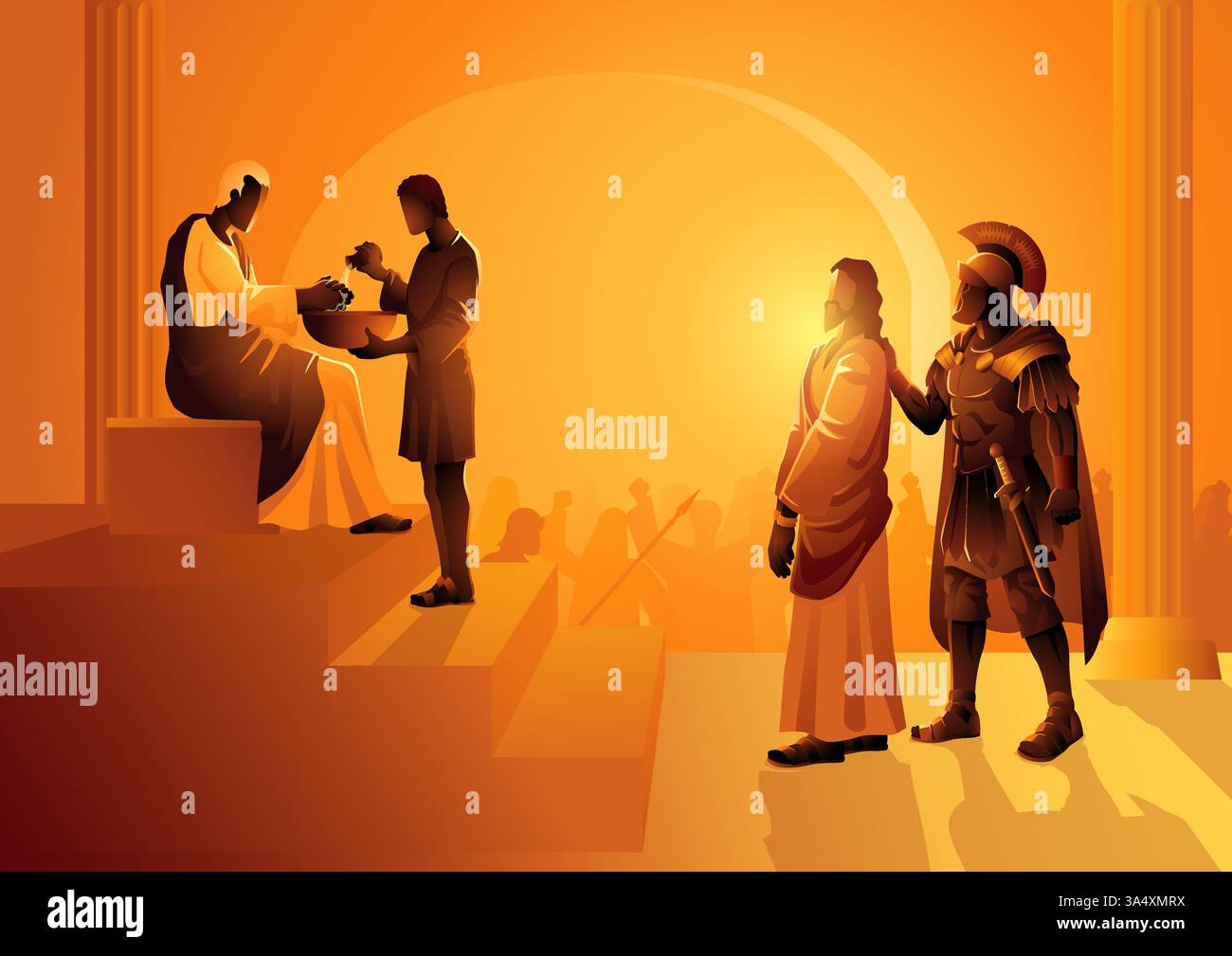 Biblical vector illustration series. Way of the Cross or Stations of ...