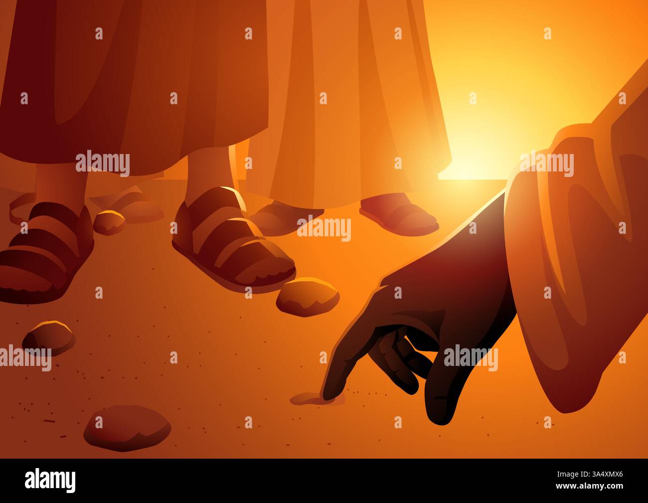 Jesus wrote with his finger in the dirt, symbolizing the message, He ...