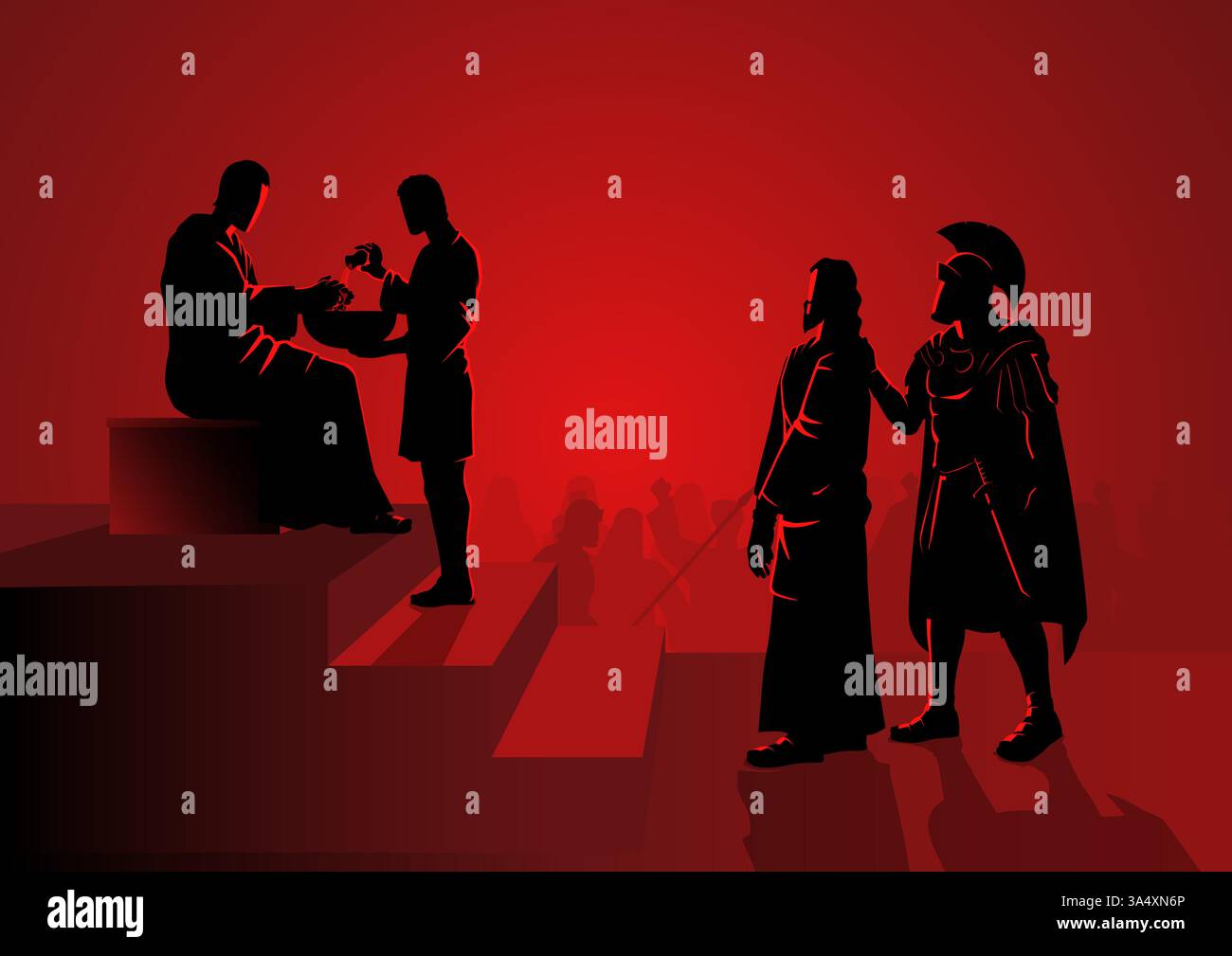 Biblical vector illustration series. Way of the Cross or Stations of ...