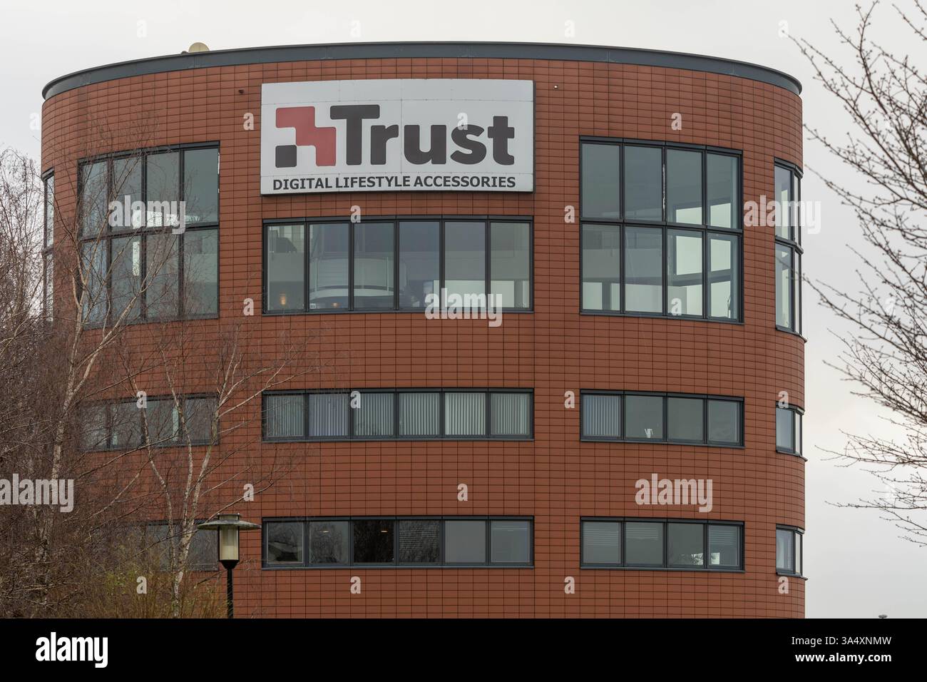 Trust logo sign. Trust is a Dutch electronics company that makes ...