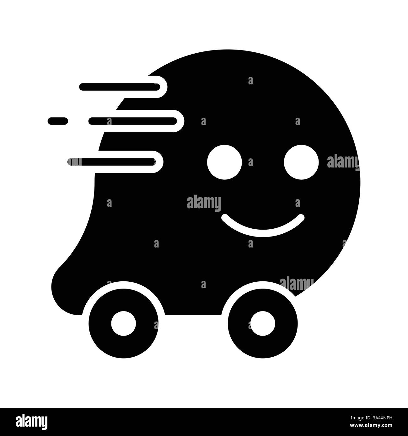 Navigation app icon, symbolizes navigation, traffic updates, and ...