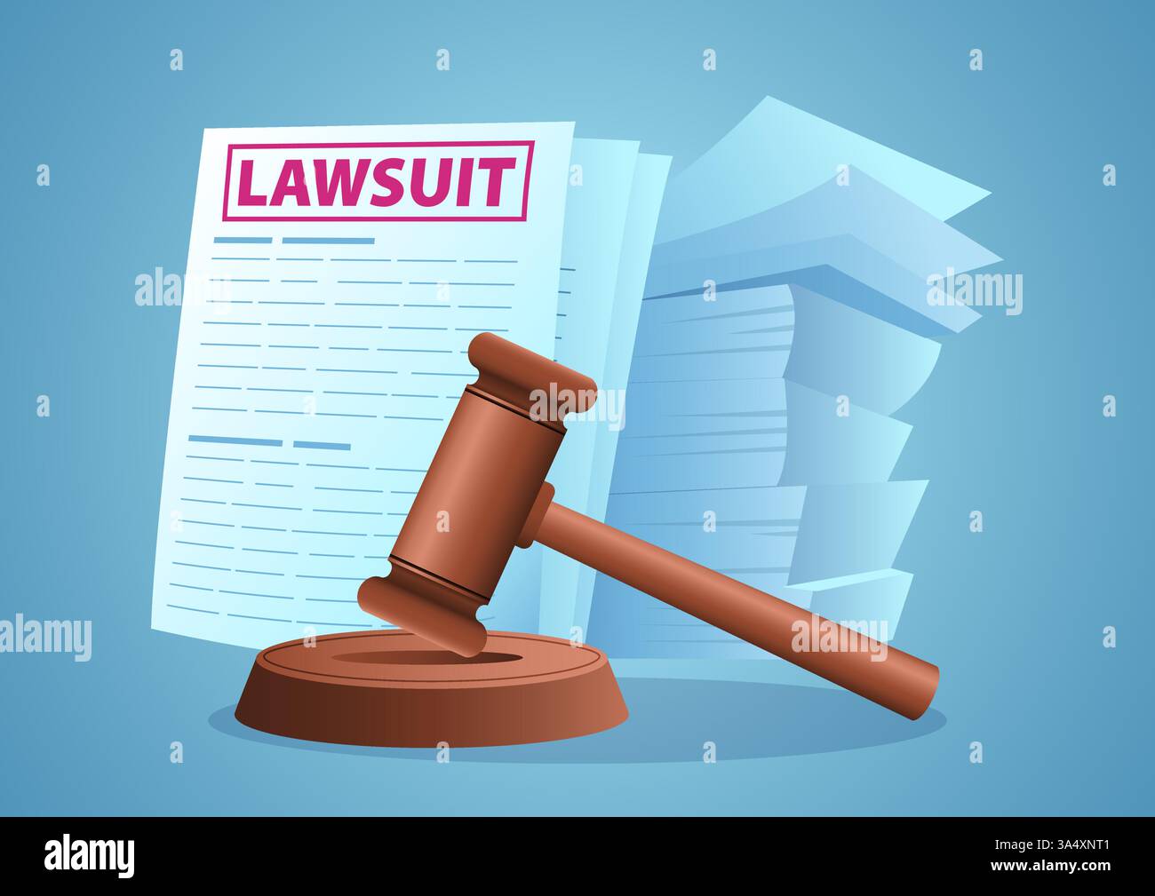 Lawsuit paper law document Stock Vector Images - Alamy