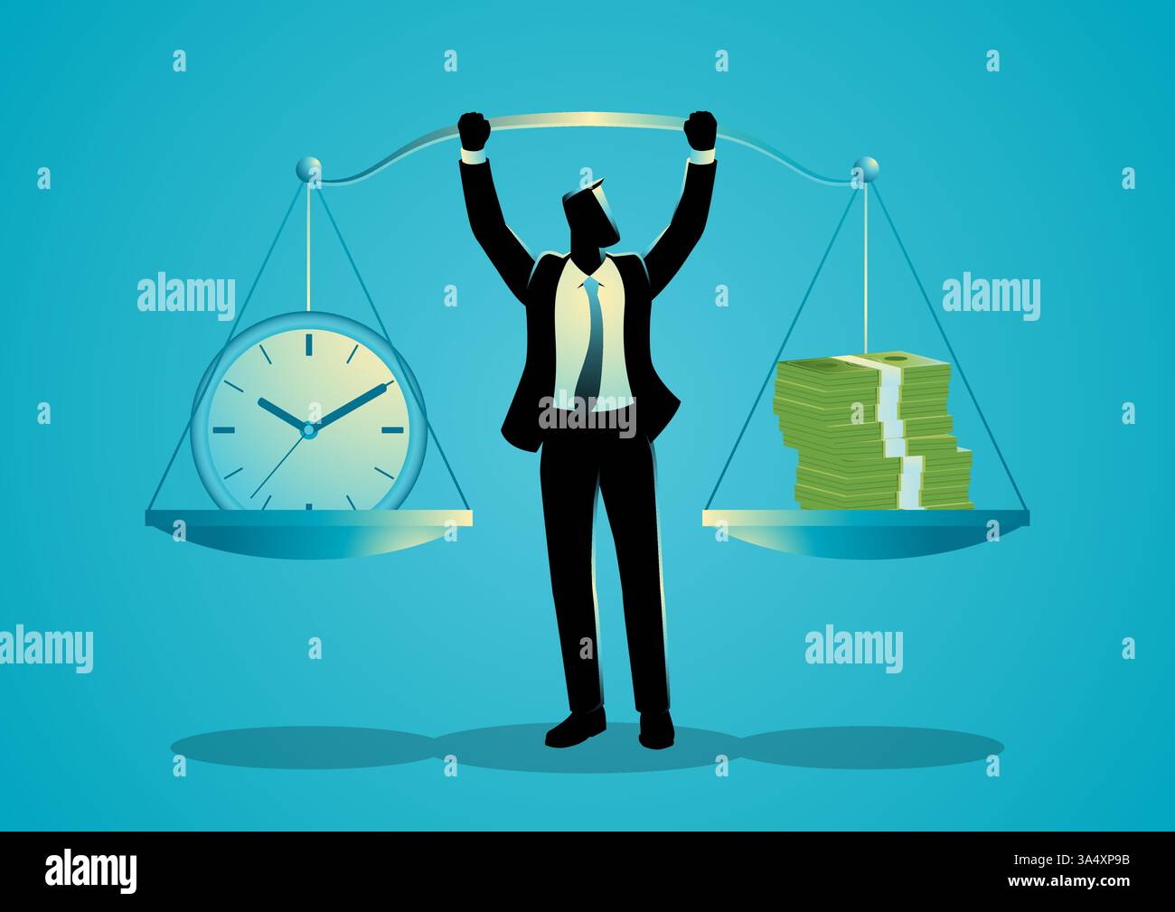 Money management concept between Stock Vector Images - Alamy