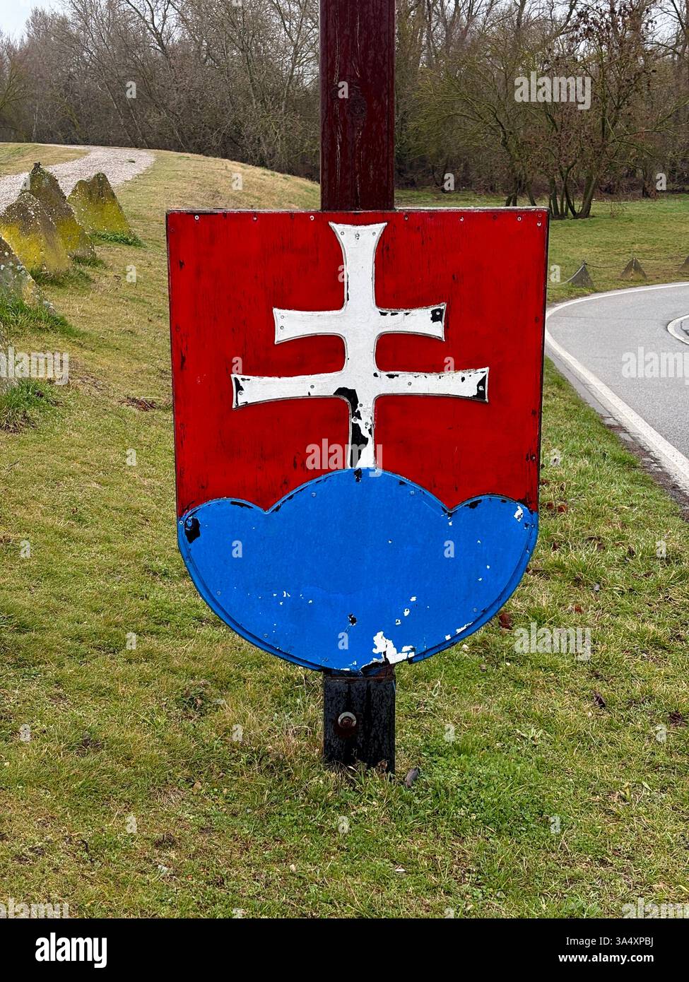 The coat of arms of Slovakia, a national symbol representing the Slovak ...