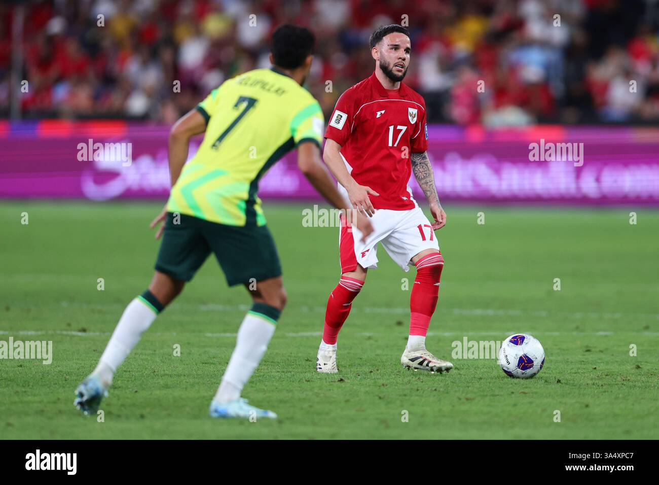 Calvin Verdonk of Indonesia looks to pass during the FIFA World Cup ...