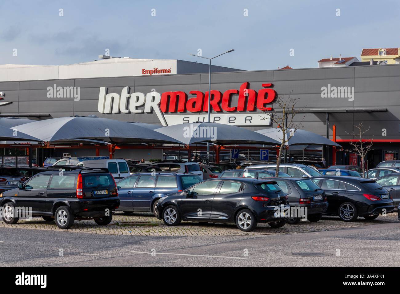 Intermarche logo sign at the store. Intermarché (English: Intermarket ...