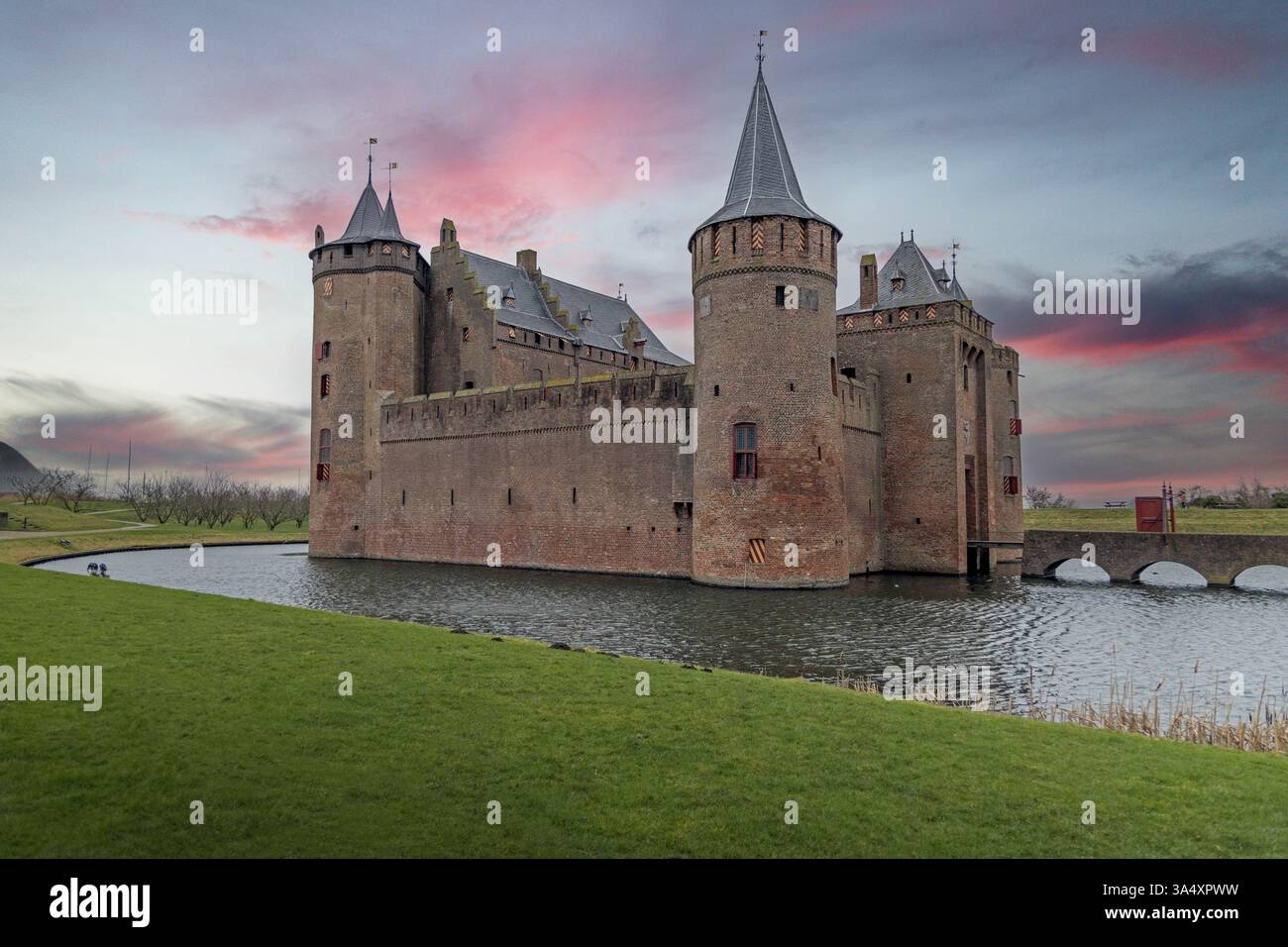 The Muiderslot is a medieval castle in Muiden, North Holland, built ...