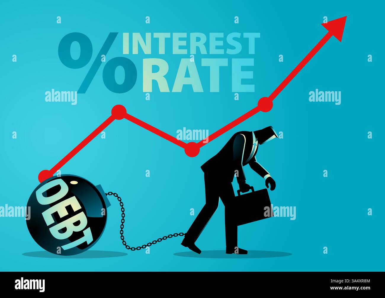 Businessman walking slowly while carrying the heavy burden of an iron ...