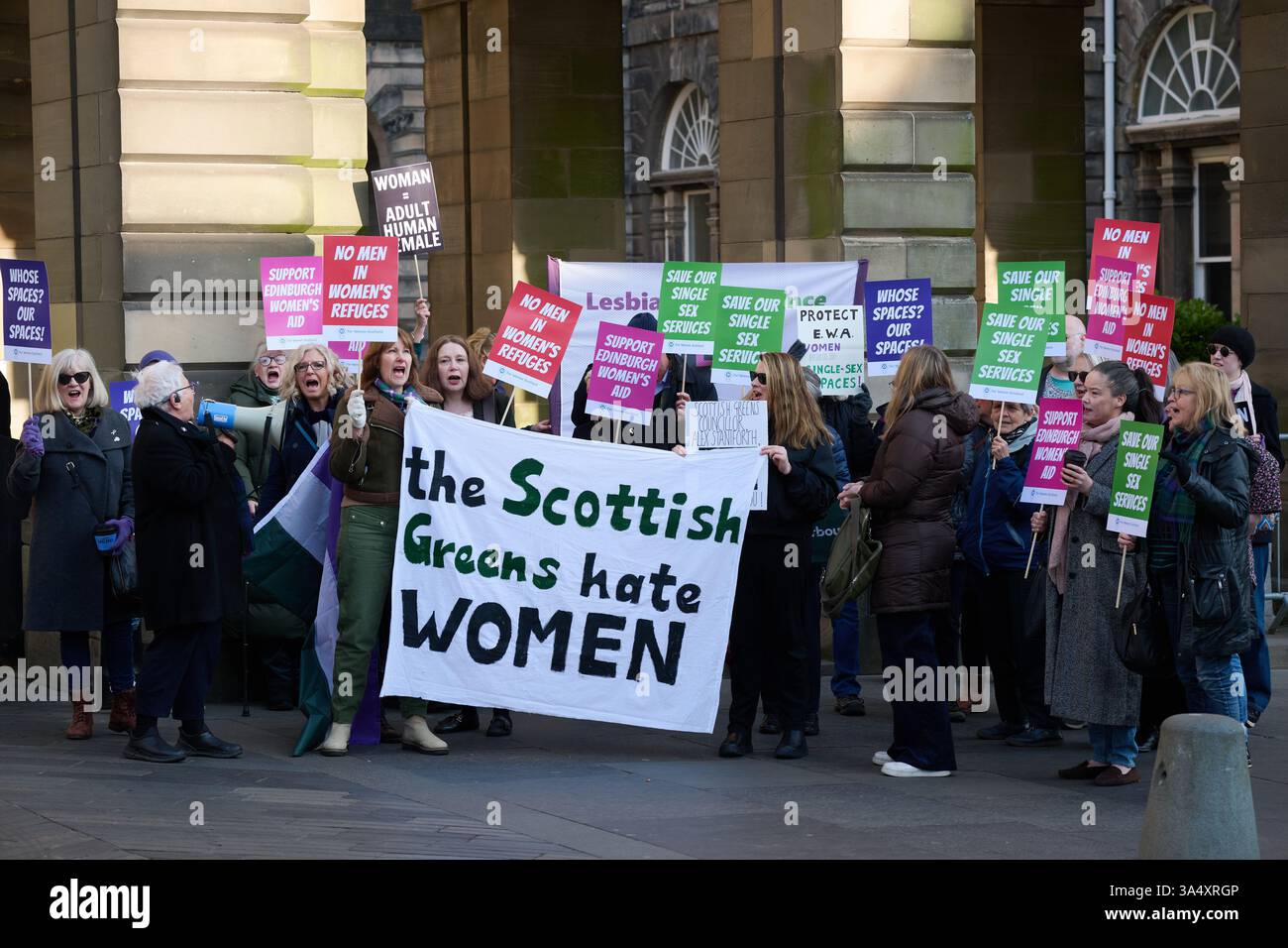 Edinburgh Scotland, UK 20 March 2025. For Women Scotland protest ...