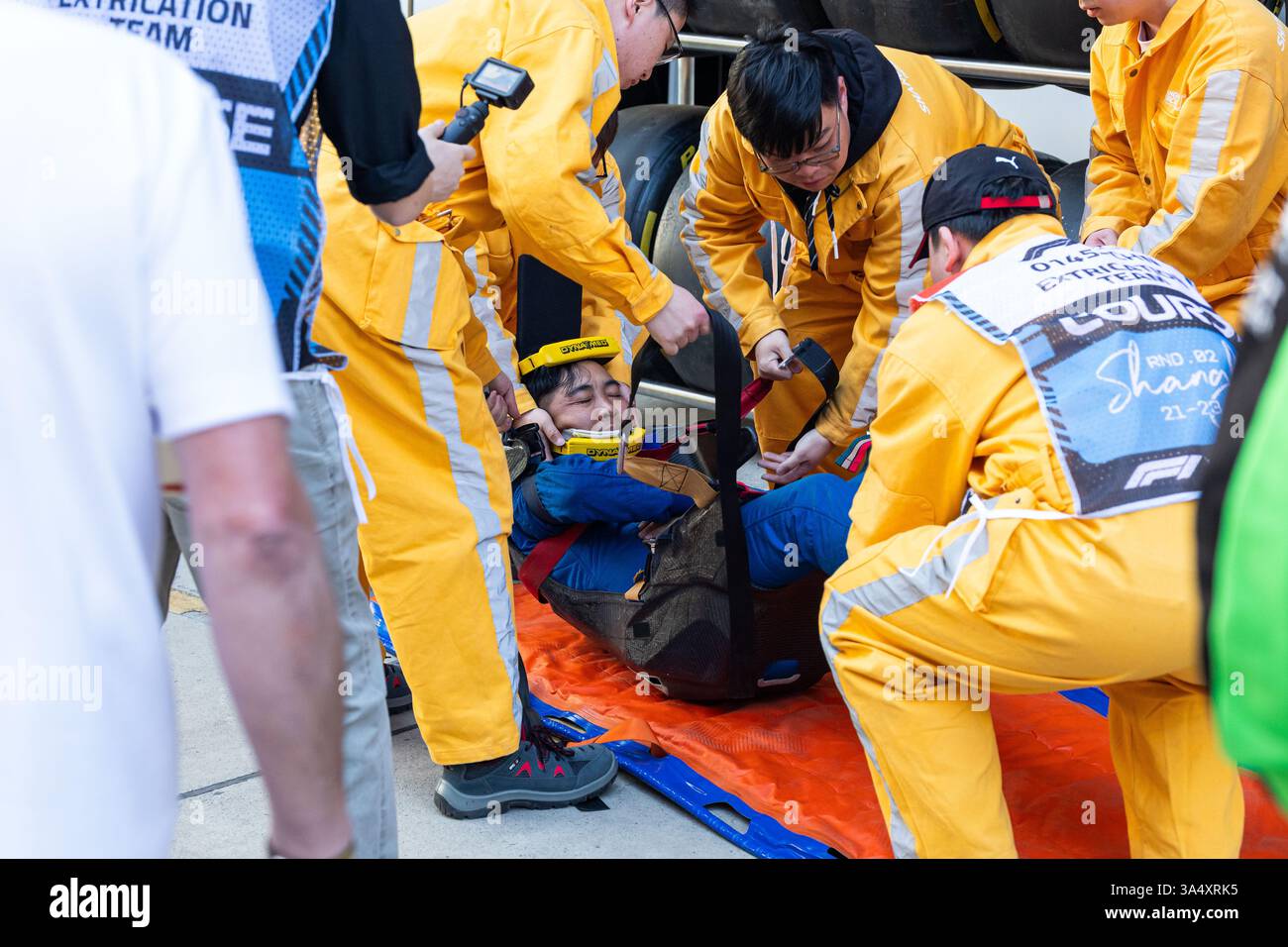 FIA extrication exercise illustration during the Formula 1 Heineken ...