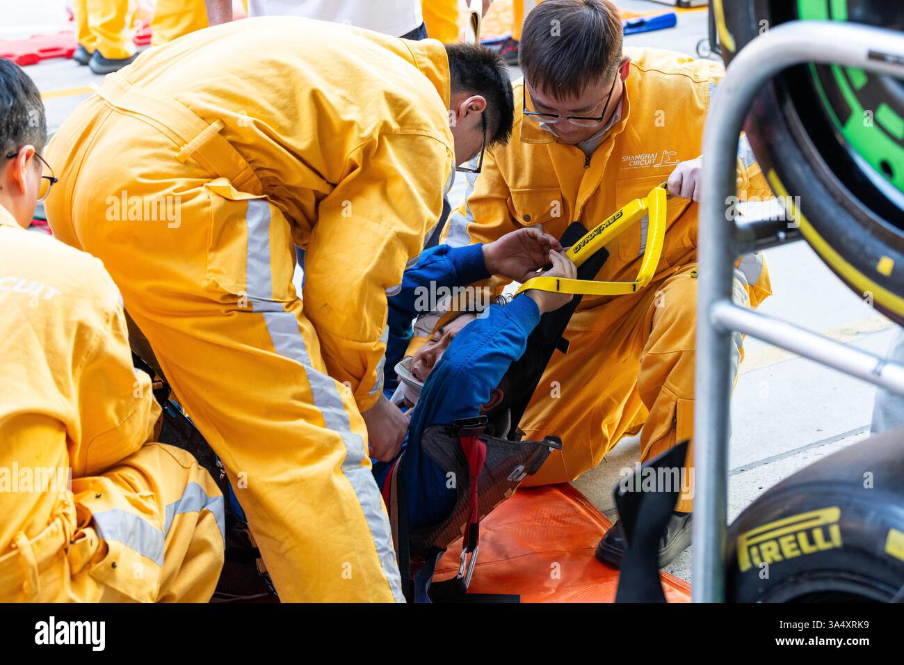 FIA extrication exercise illustration during the Formula 1 Heineken ...