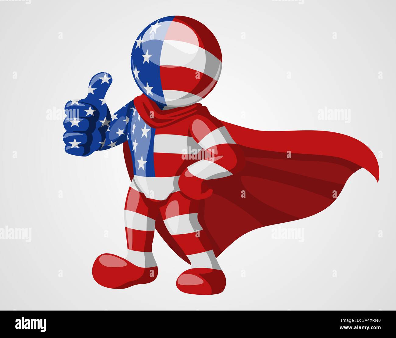 Fun faceless superhero character decorated in the colors of the ...