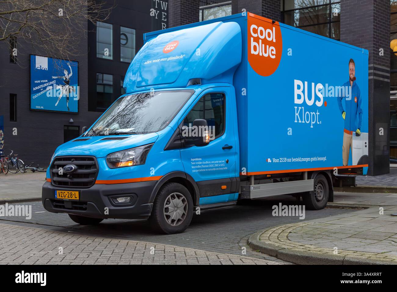 Coolblue delivery bus. Cool blue is a consumer electronic store that ...