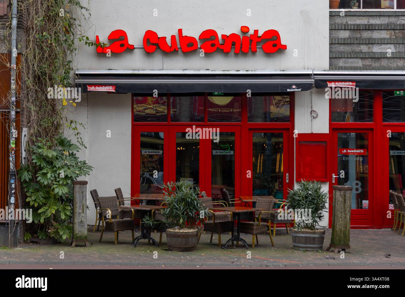 Front of La Cubanita restaurant. La Cubanita is a tapas restaurant with ...