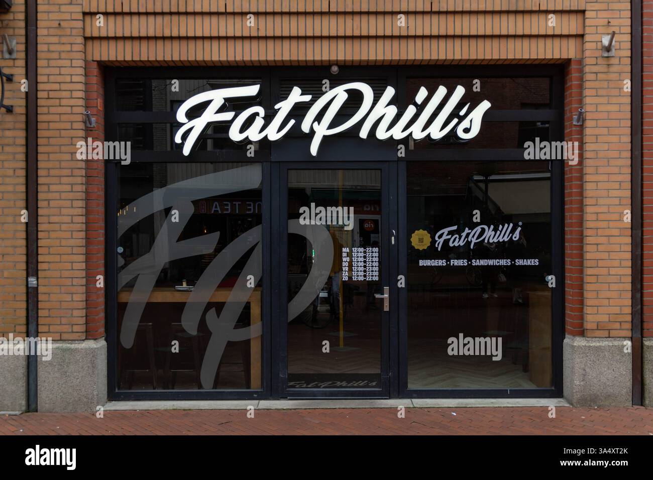 Fat Phills sign at the restaurant. Fat Phill's is the gathering a lot ...