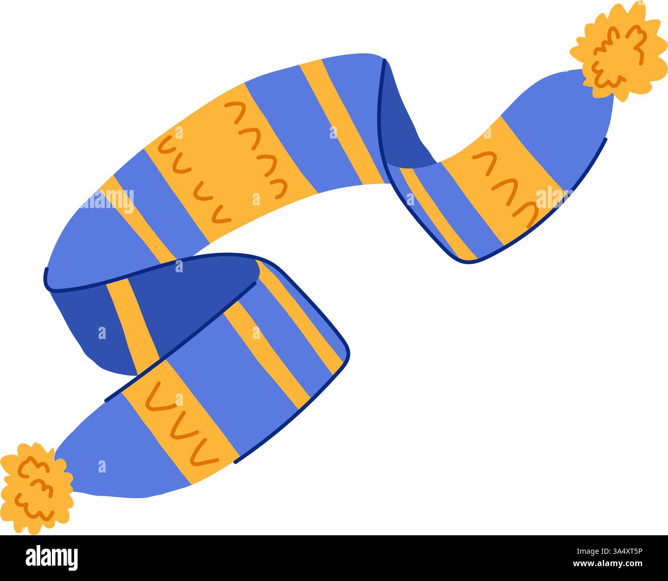 cozy scarf kid cartoon vector illustration Stock Vector Image & Art - Alamy